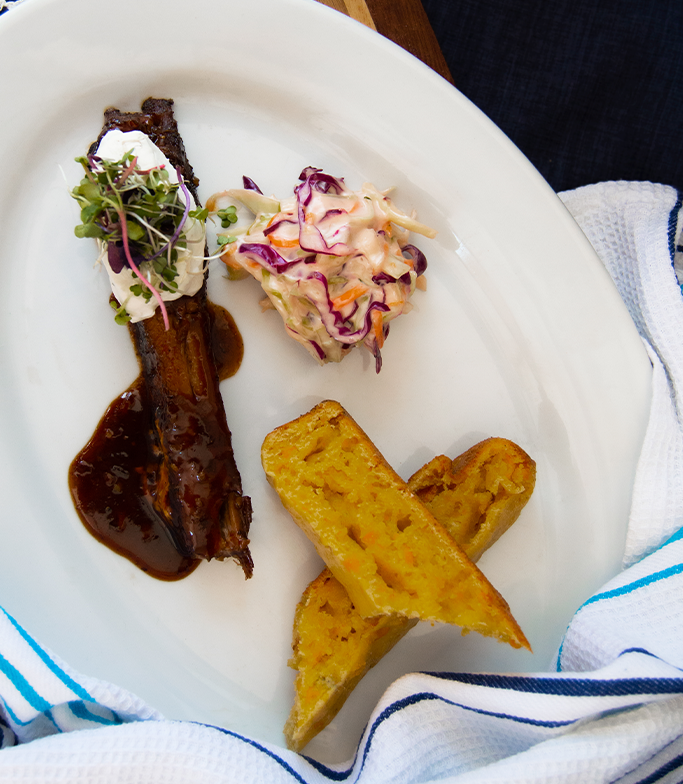 Pork Belly With Corn Bread – Megamaster